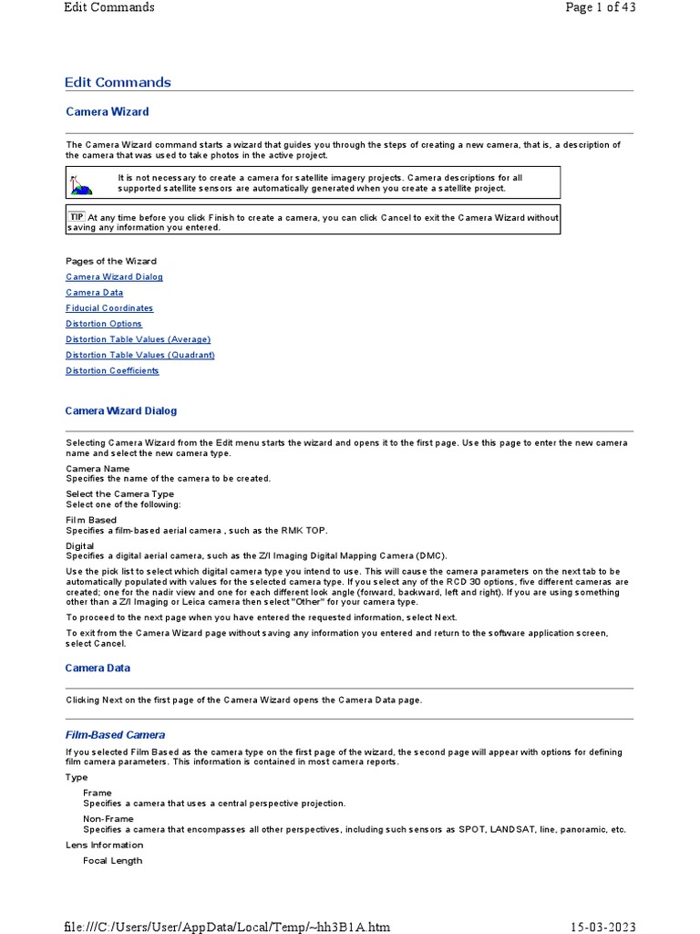 ISAT - Edit Commands | PDF | Computer File | Camera