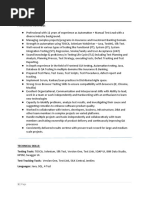 TOSCA Automation Test Engineer Resume | PDF | Software Testing ...