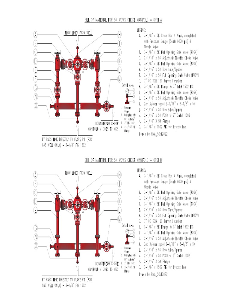 Drawing Choke Manifold From Medco | PDF