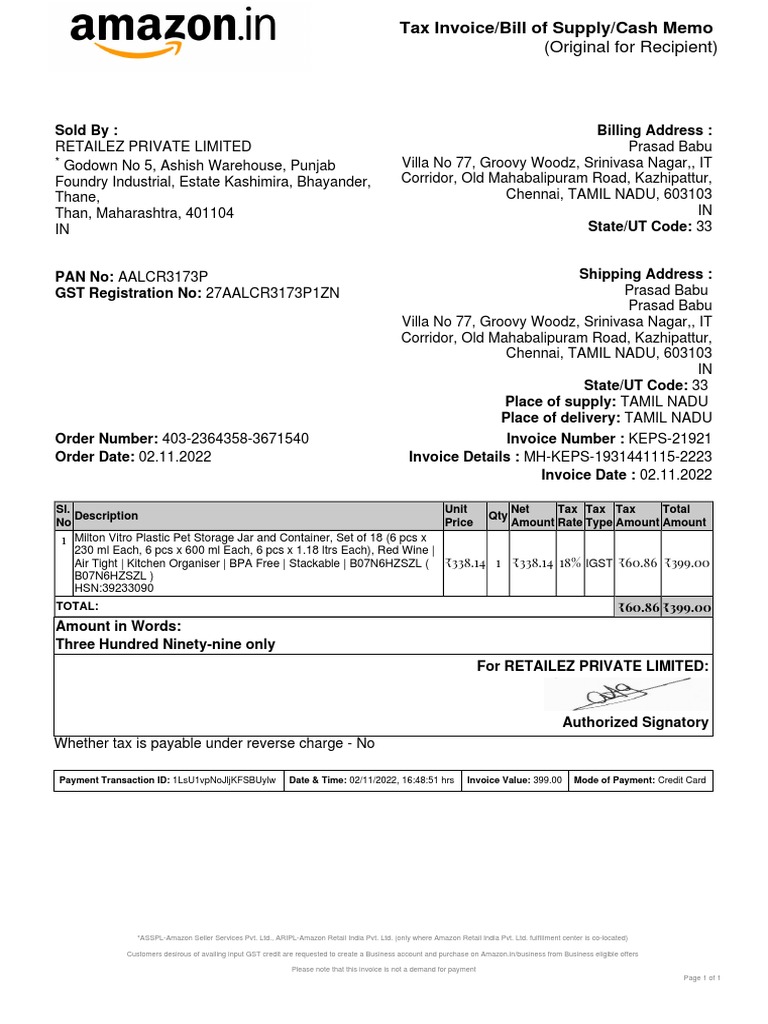 Plastic Storage Container | PDF | Invoice | Government Finances