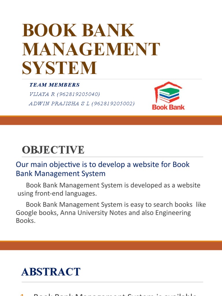 Book Bank Management System | PDF