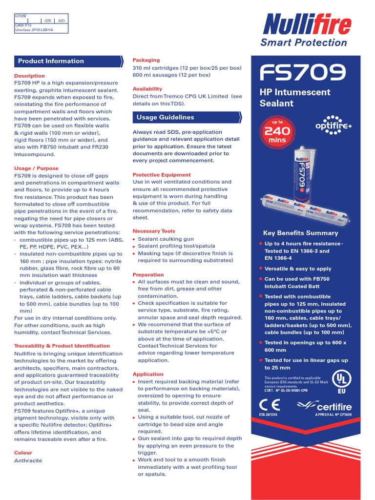 FS709 Technical Data Sheet (en-GB) | PDF | Pipe (Fluid Conveyance ...