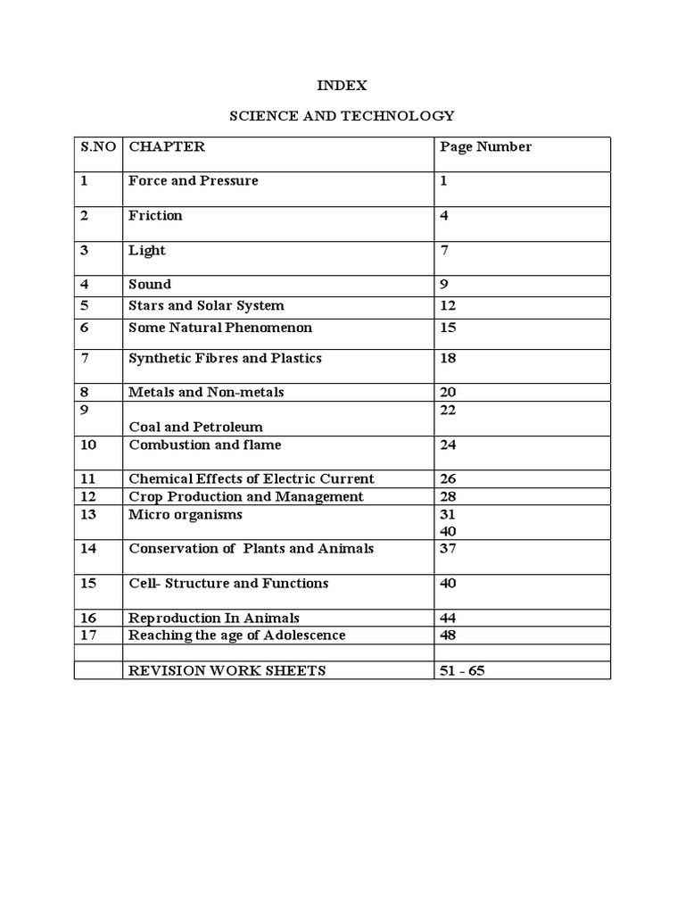 Class 8 Science Booklet | PDF | Friction | Fuels