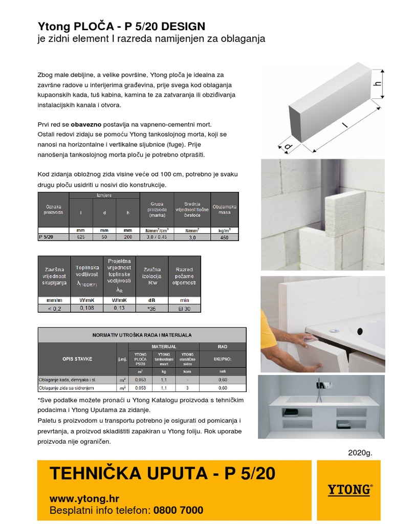 YTONG Tehnicke Upute 2021 | PDF