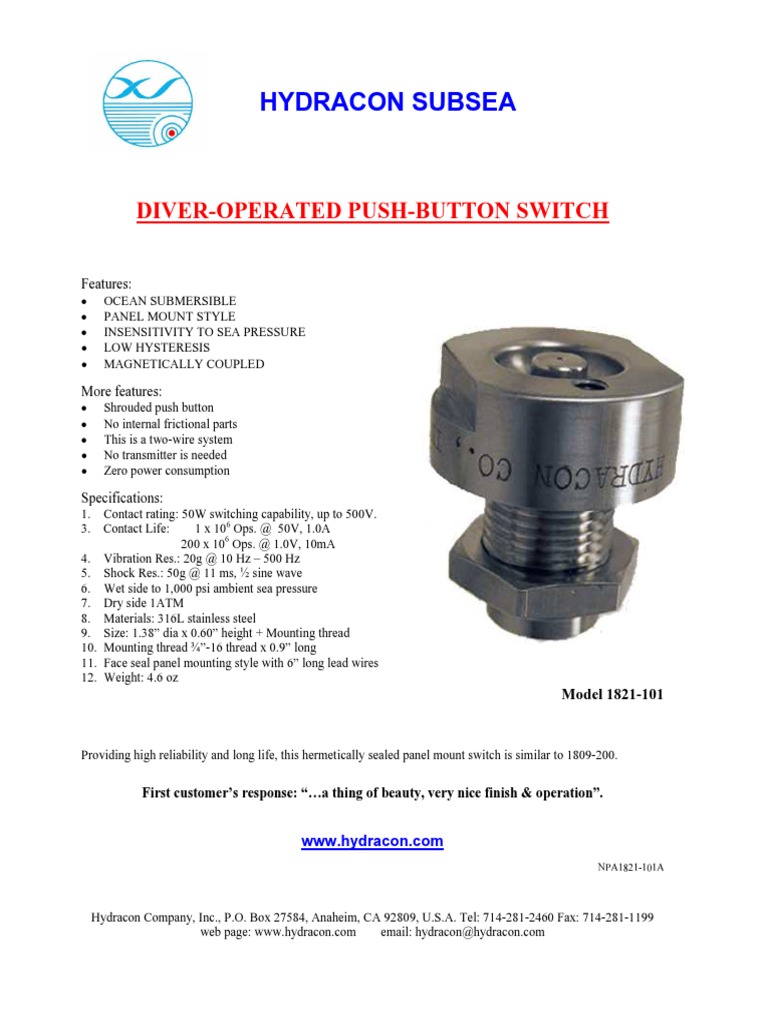 Subsea Diver-Operated Switch | PDF | Home & Garden