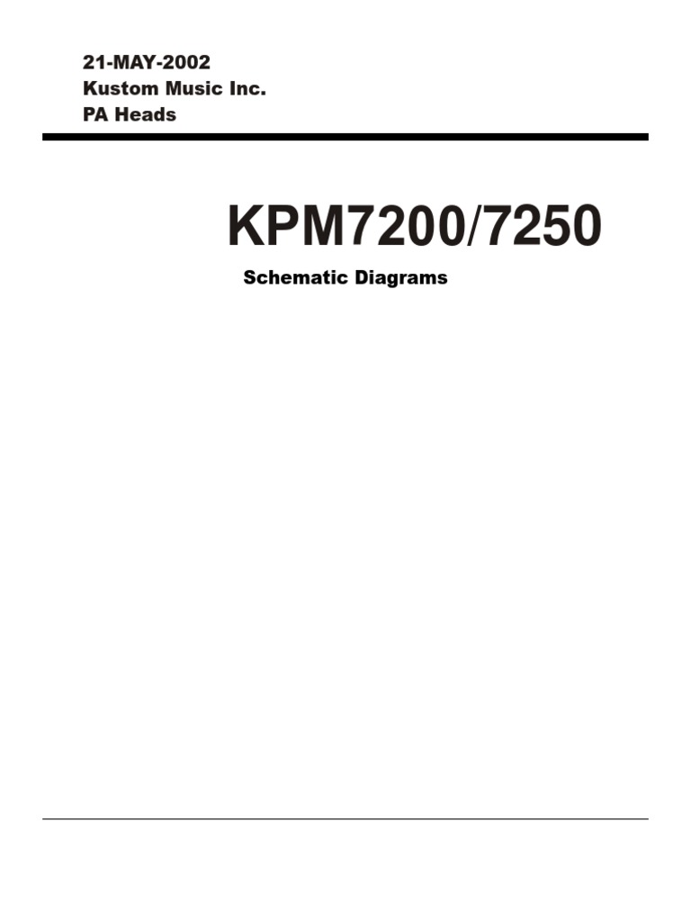 KPM7200 7250 T - Schematics | PDF