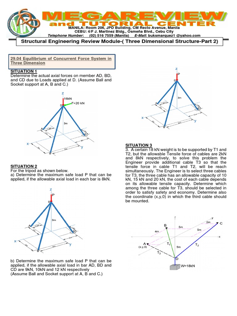 Structural Engineering Review Module - (Three Dimensional Structure-Part 2) | PDF | Mechanical ...