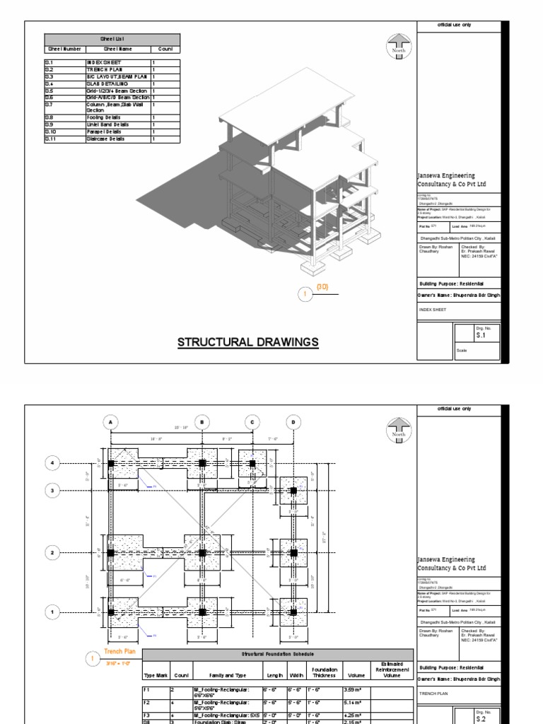 Structural Drawings: Jansewa Engineering Consultancy & Co PVT LTD | PDF ...