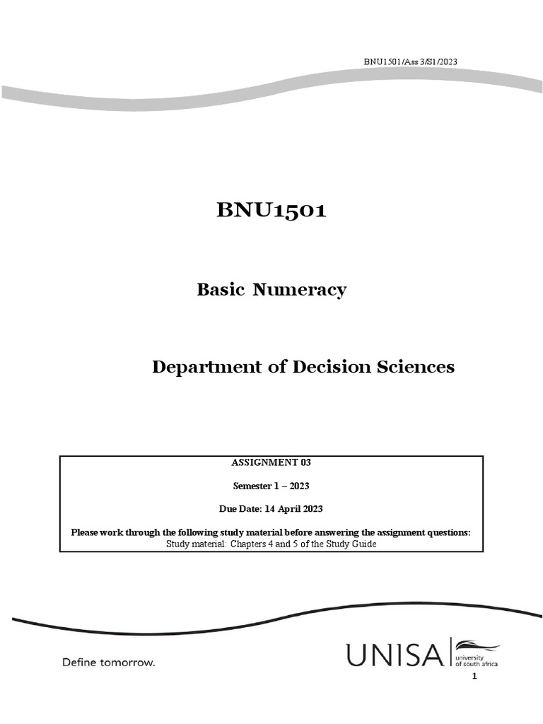 Bnu1501 Assignment 03 Semester 1 2023 Pdf Area Length 