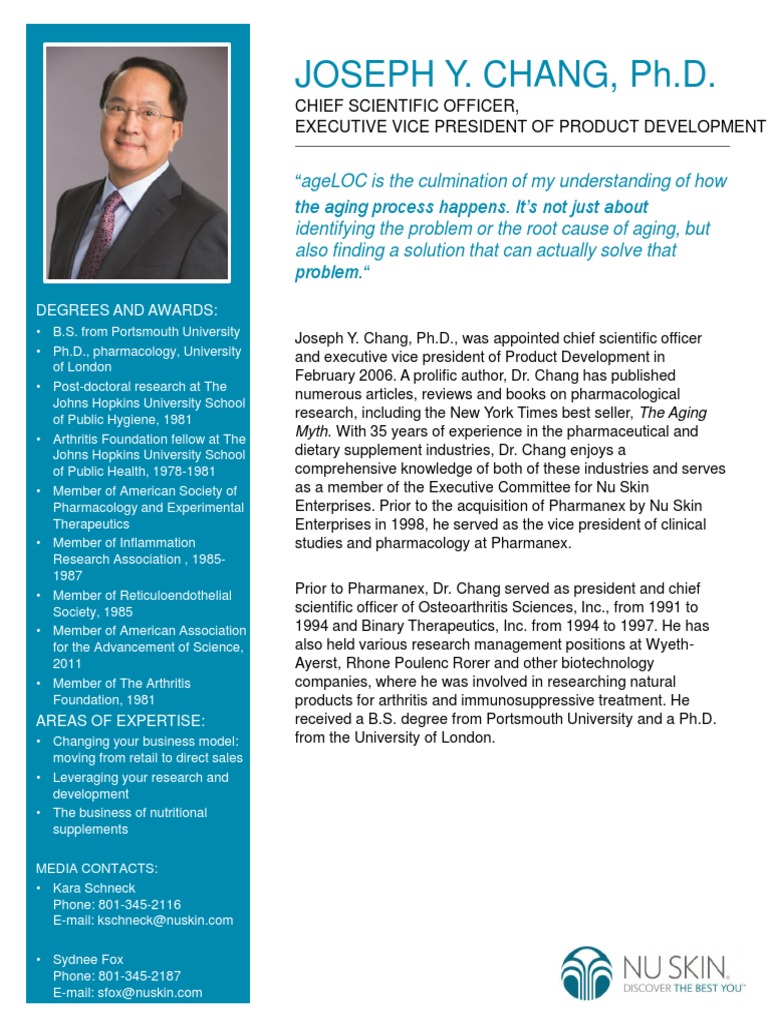 Joseph Y. Chang - Bio - 2016 | PDF | Osteoarthritis | Medicine