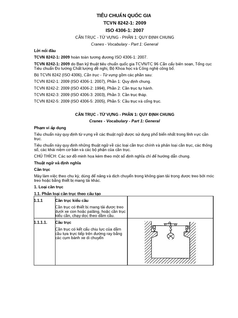 Tiêu chuẩn Quốc gia TCVN 8242-1 - 2009 - ISO 4306-1 - 2007 - 1049624 | PDF