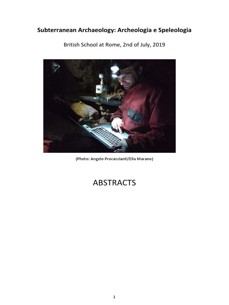 Cave Archaeology Some Examples From Sardinia (Italy) | PDF ...