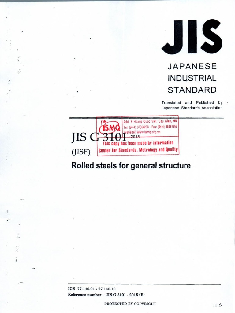 Jis G 3101-2015 | PDF