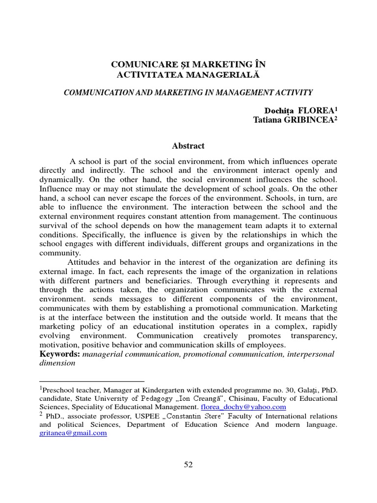 Marketing Educațional | PDF | Communication | Cognition