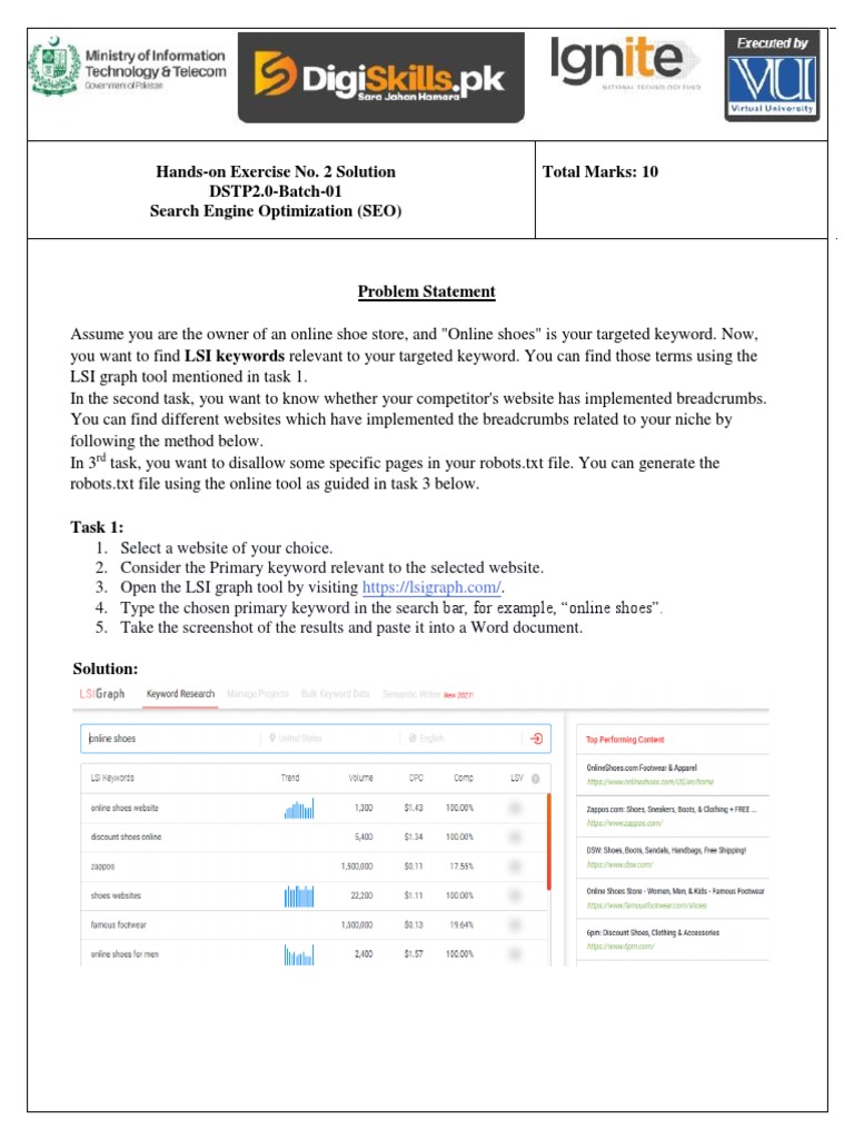 DSTP2.0-Batch-01 SEO101 2 SOL | PDF