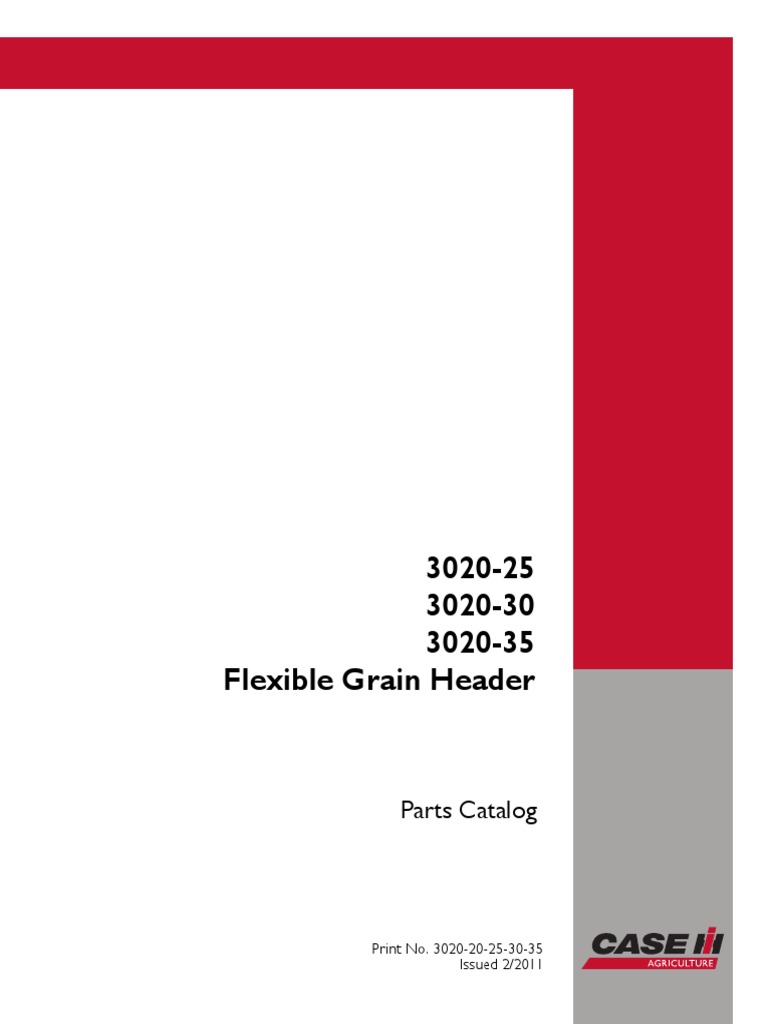 Case IH 3020 Header Parts Catalog | PDF | Screw | Washer (Hardware)