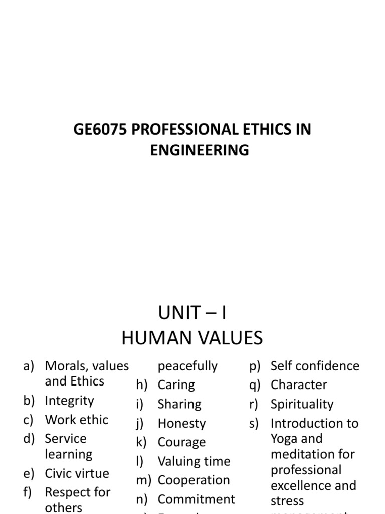 Unit 1 | PDF | Morality | Courage