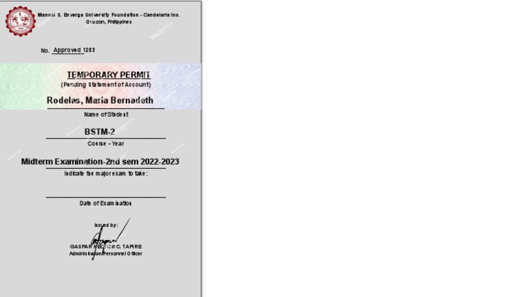 TP - A21 0138 - Rodelas - Maria Bernadeth - Midterm Examination 2nd Sem 2022 2023 | PDF