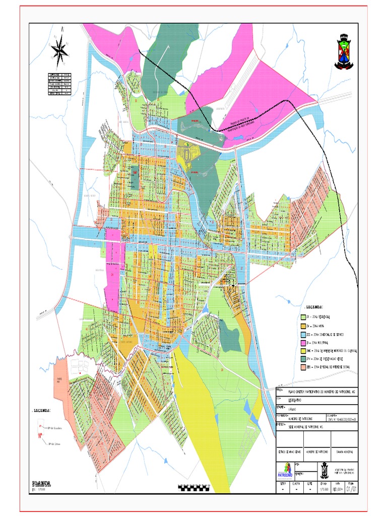 Mapa Zoneamento Sede de Patrocínio MG 2014 | PDF