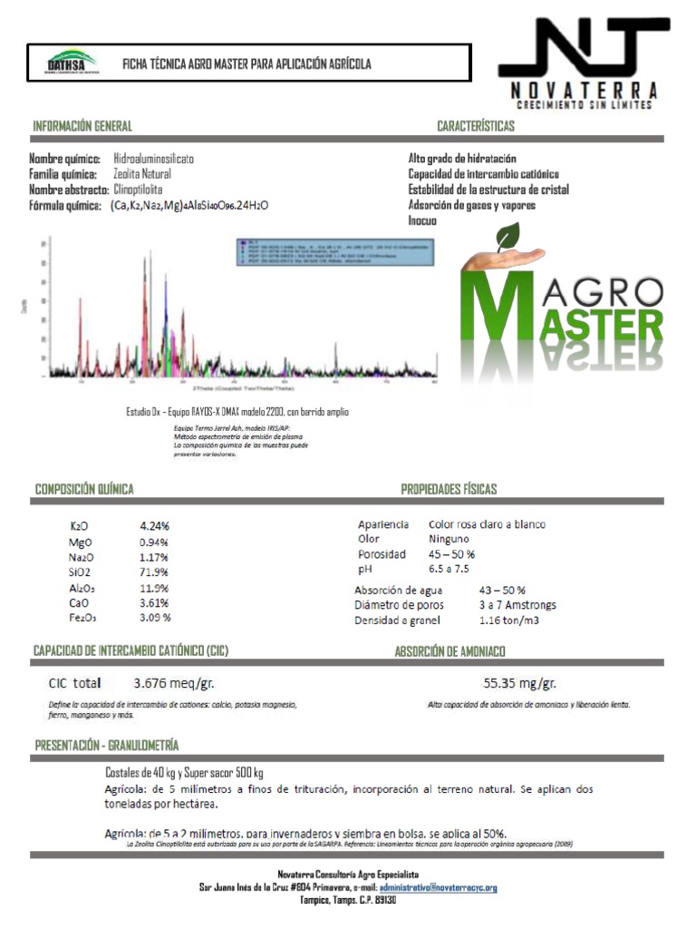 Ficha Tecnica Agromaster | PDF