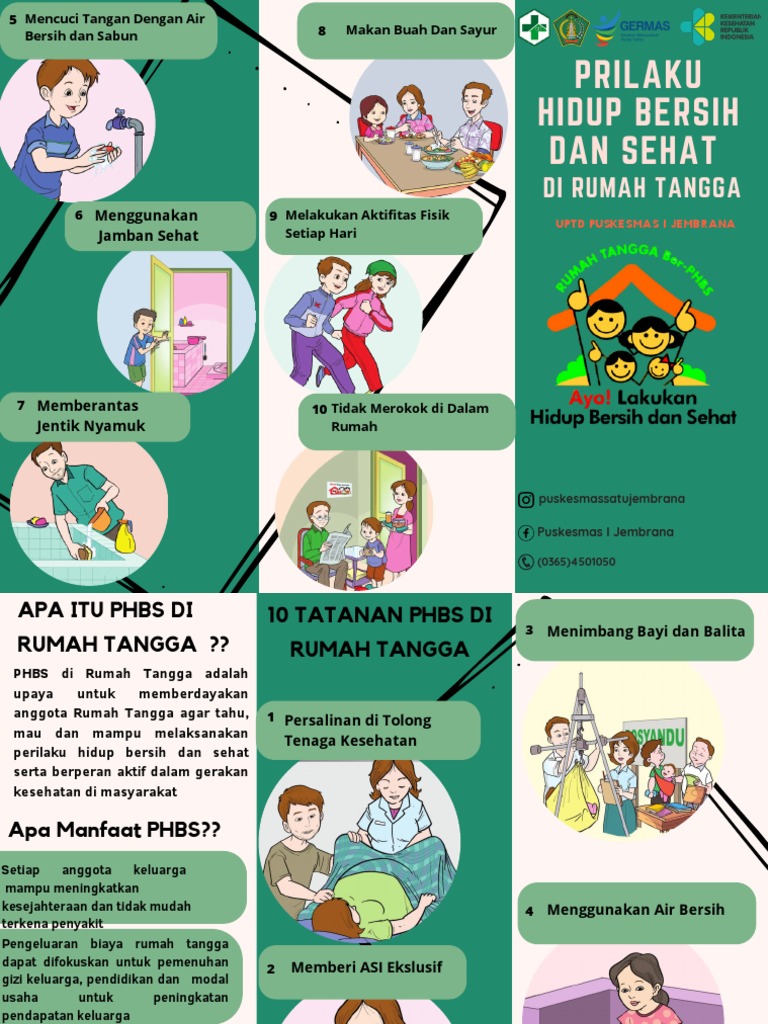 Leaflet Prilaku Hidup Bersih Dan Sehat | PDF | Pengembangan Diri