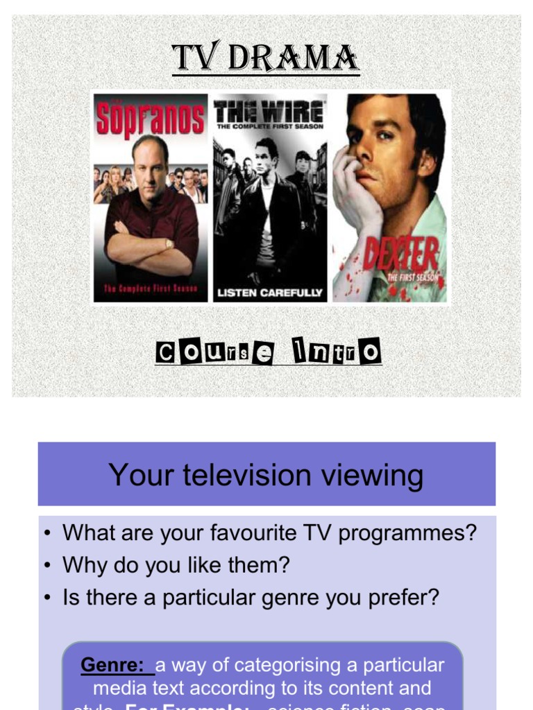Lesson 1 TV Drama | PDF | Genre | Narrative