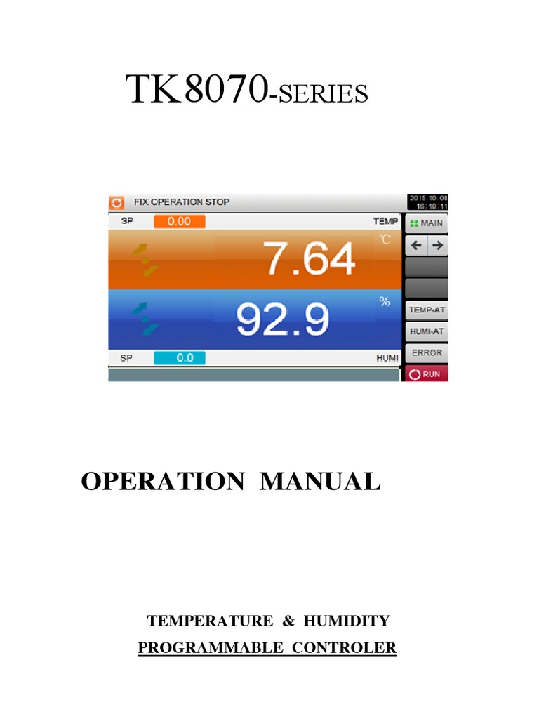 Comprehensive Guide to Programming and Operating the TK8070-Series Temperature and Humidity ...