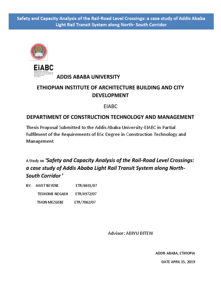 Thesis Proposal | PDF | Traffic Collision | Rail Transport