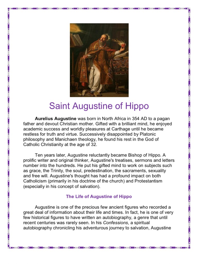 Saint Augustine of Hippo | Augustine Of Hippo | Predestination
