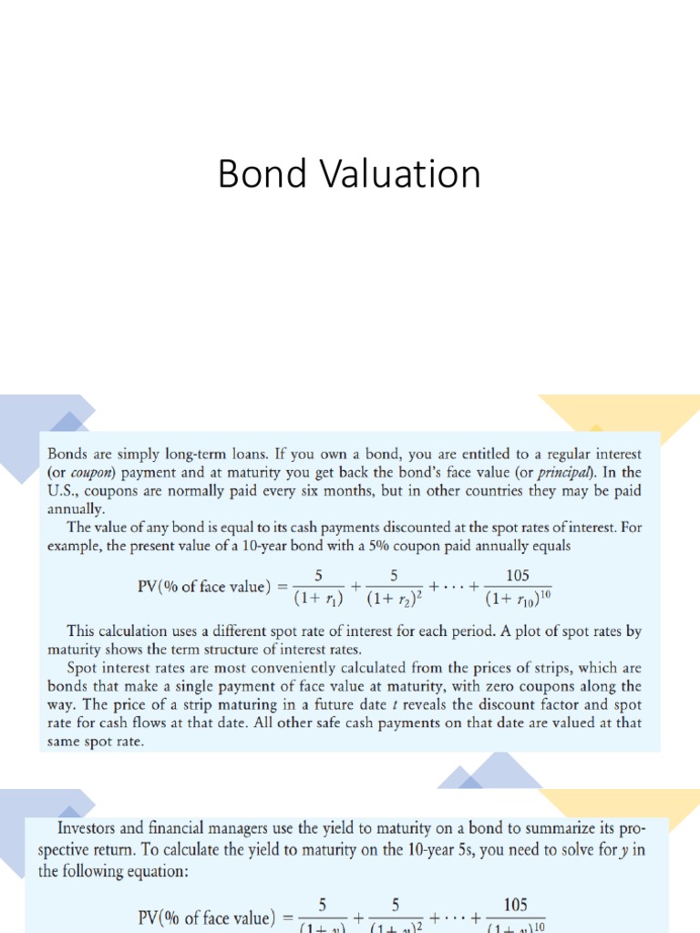 Bond Valuation and Duration Explained | PDF | Bond Duration | Bonds (Finance)