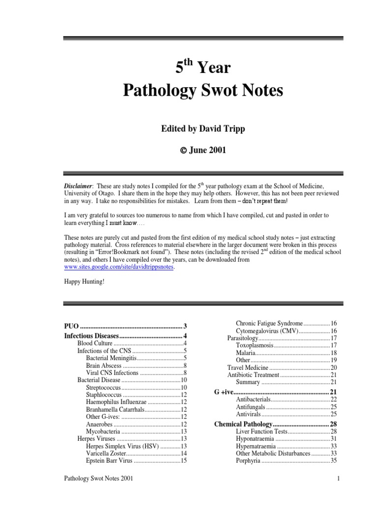 Undergraduate Pathology Notes | Download Free PDF | Herpes Simplex ...