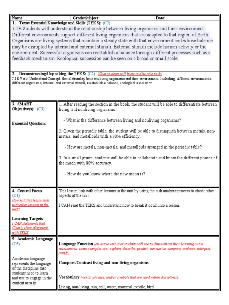 Edtpa Lesson Plan Guide LPG 2 | PDF | Learning | Communication