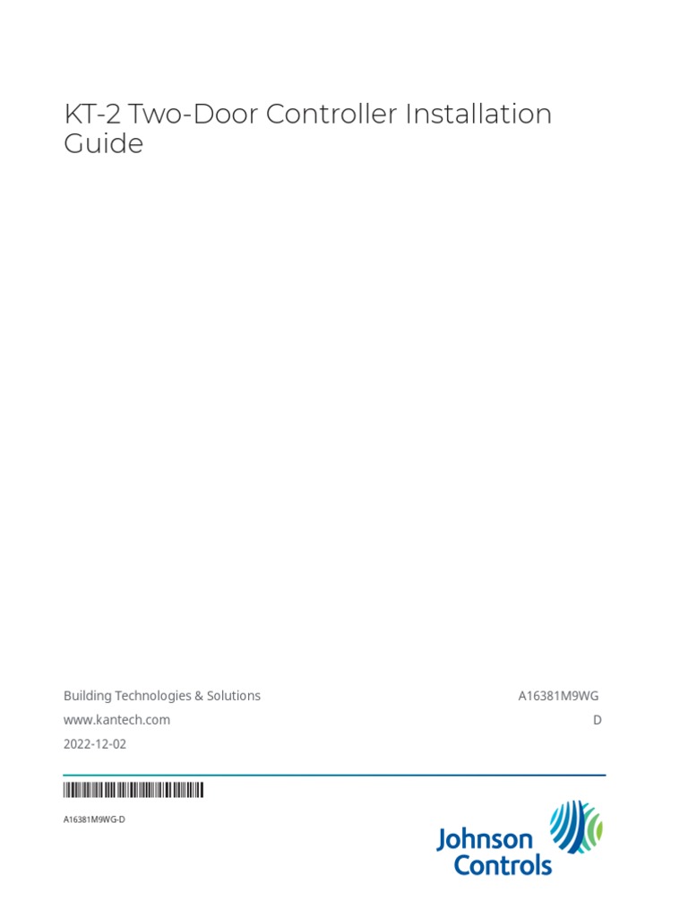 Ig Kantech KT-2 DR CNTRLR A16381m9wg-D PDF | PDF | Wi Fi | Computer Network