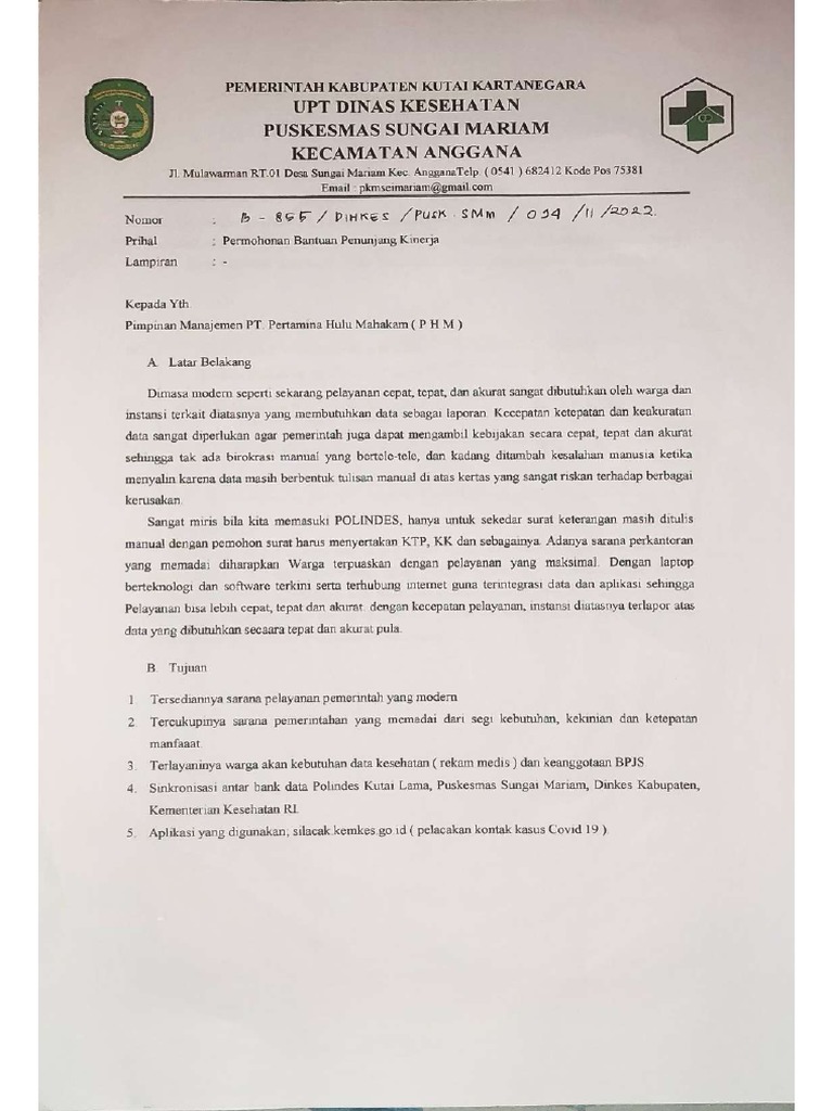 Proposal Polindes Kutai Lama Ta 2023 | PDF