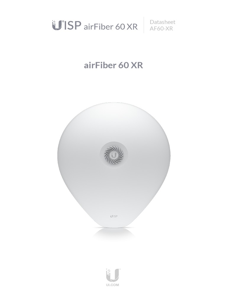 Ubiquiti Af60-Xr Datasheet | PDF | Bandwidth (Signal Processing ...