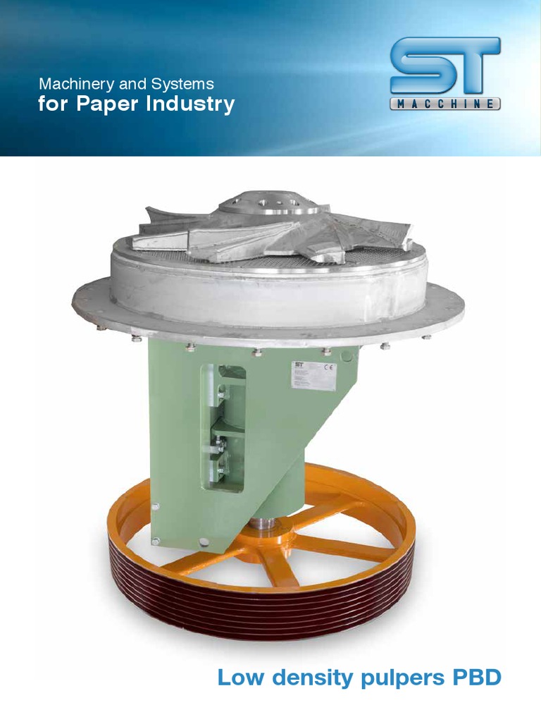 01 - Low Density Pulpers PBD | PDF | Technology & Engineering