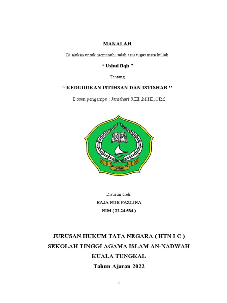 Kedudukan Istihsan Dan Istishab | PDF