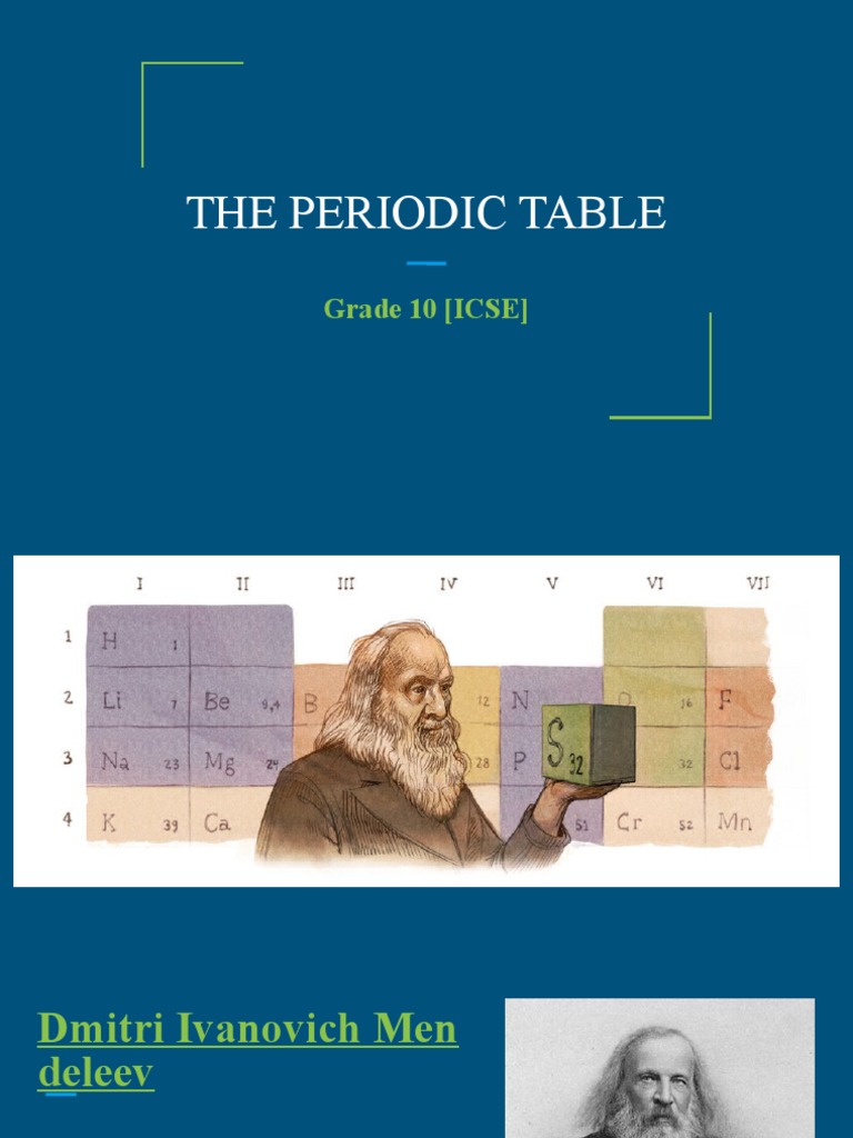 The Periodic Table: Grade 10 (ICSE) | Download Free PDF | Periodic ...