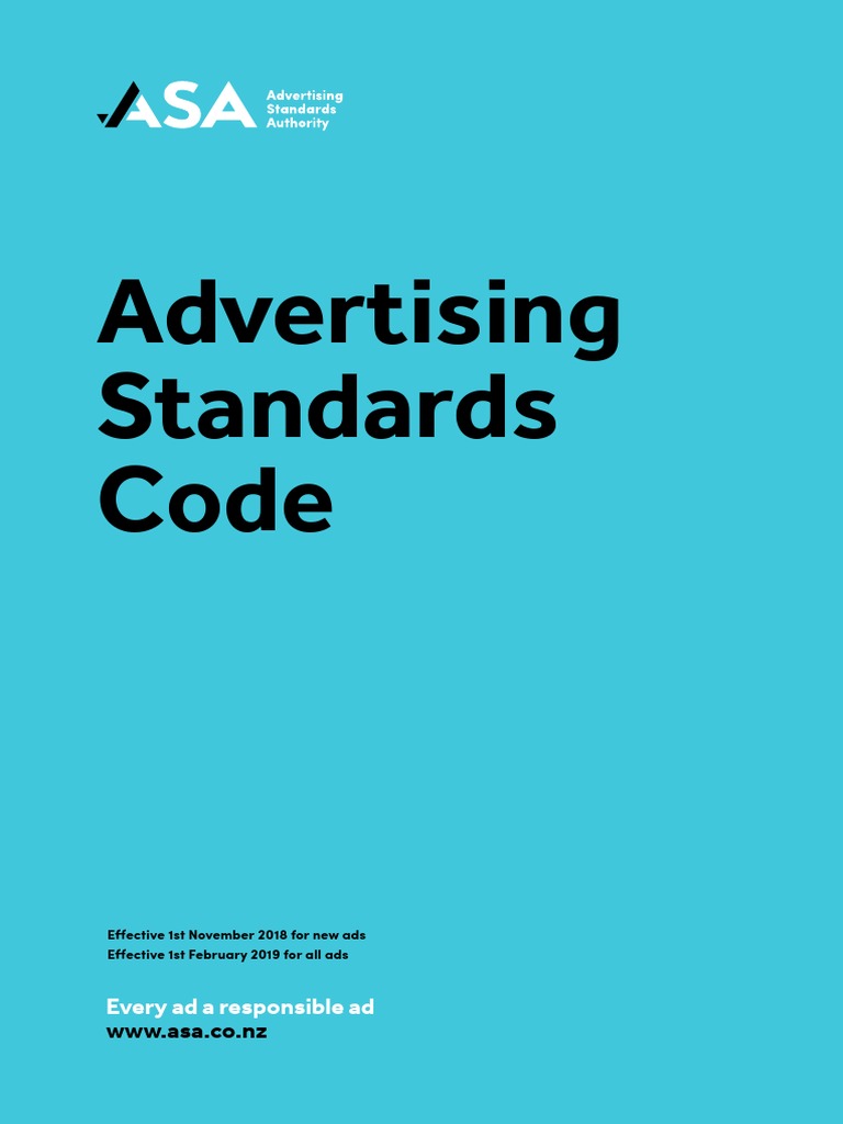 Advertising Standards Code Overview | PDF | Advertising | Packaging And ...