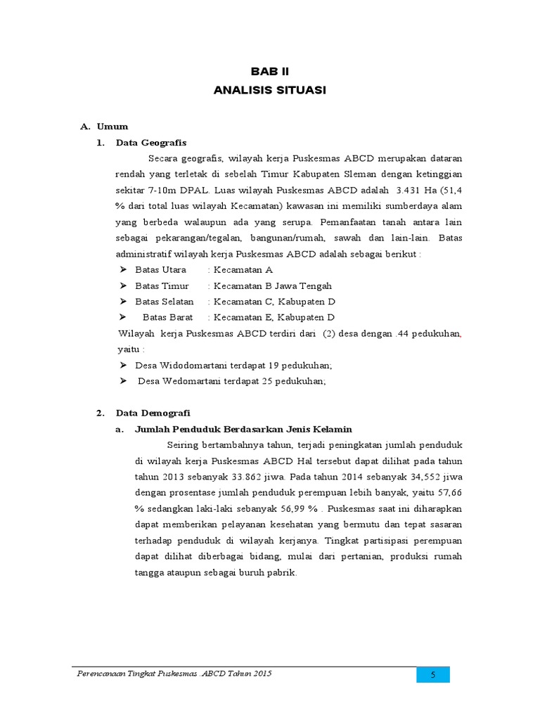 2.BAB 2 Analisa Situasi Dan Cak Program-Ok | PDF