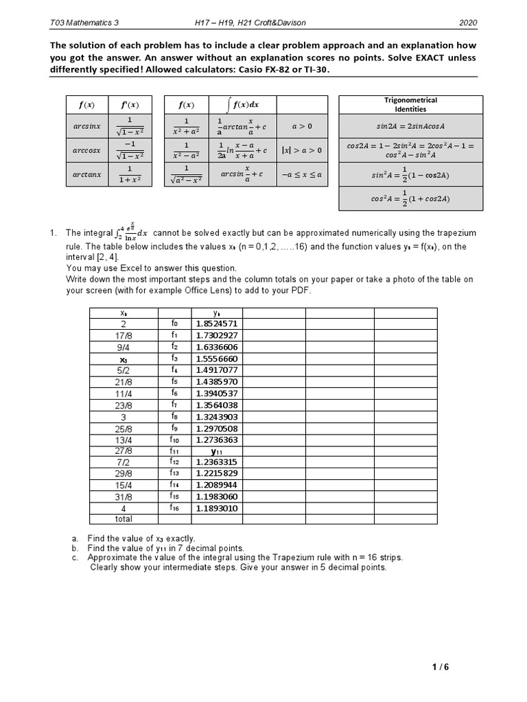 T03 Mathematics 3 H17 - H19, H21 Croft&Davison 2020: Trigonometrical ...