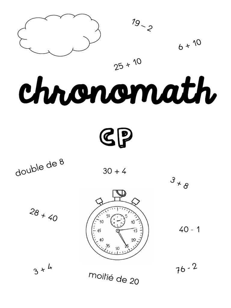 Livret Chonomaths CP | PDF