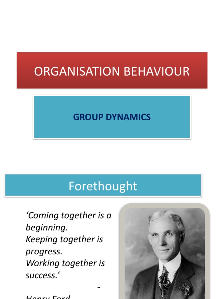 Organisation Behaviour: Group Dynamics | PDF | Group Cohesiveness ...