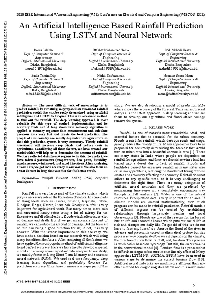 Ai 1 | PDF | Weather Forecasting | Flood