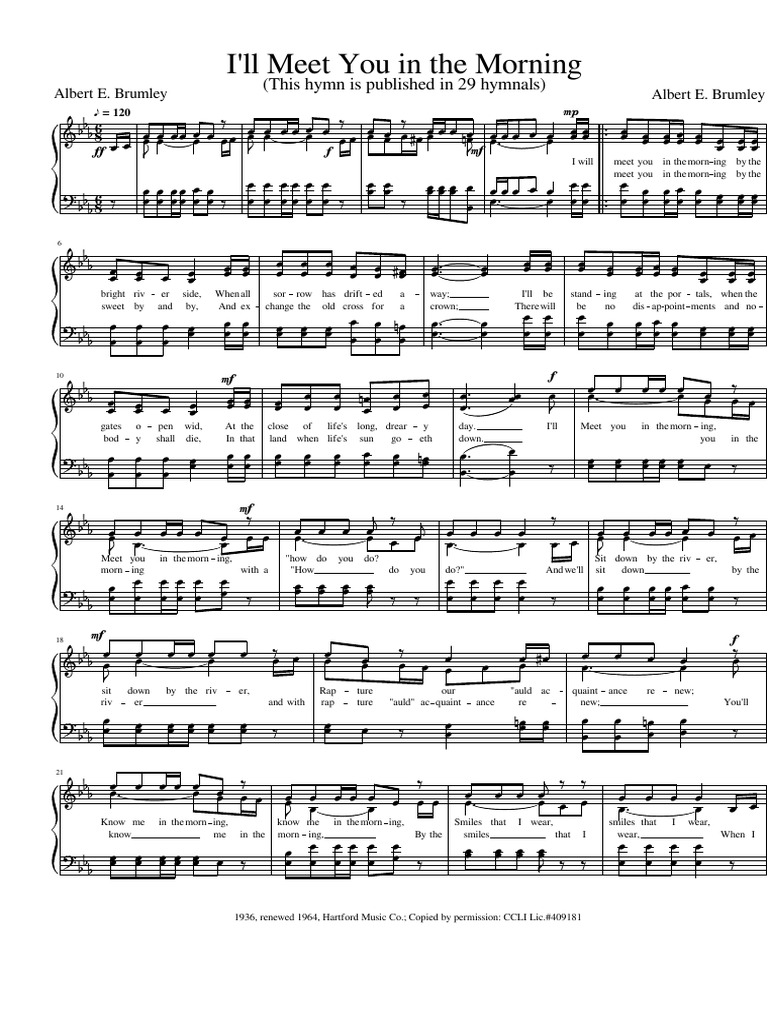 Ill Meet You in The Morning | PDF | Hymns | Christian Hymns