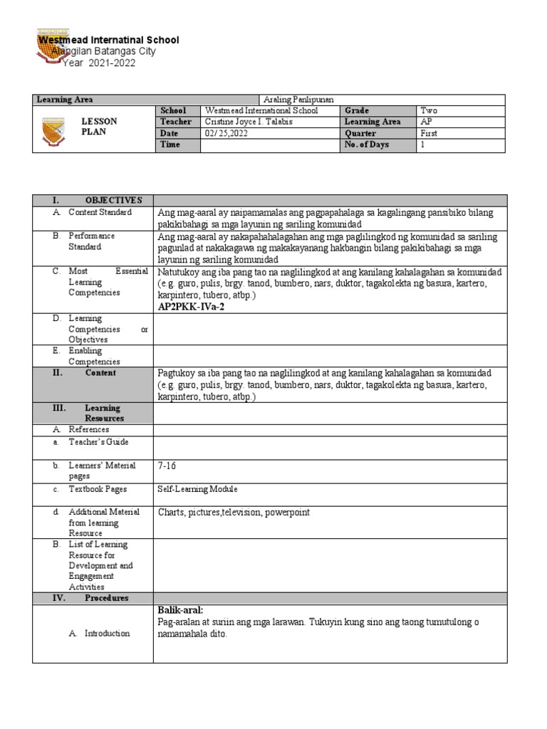 LessonPlan Day1 | PDF