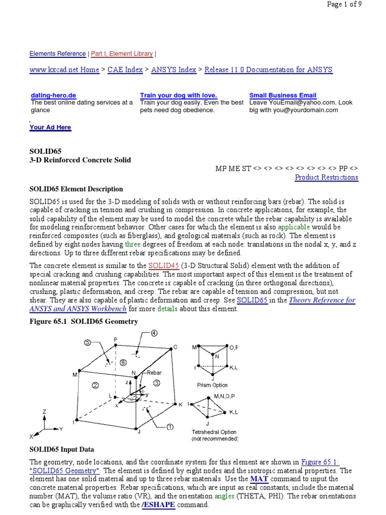 Solid 65 | PDF | Deformation (Engineering) | Plasticity (Physics)
