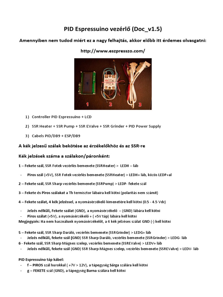 PID Espressuino Vezérlő (Doc - v1.5) : Amennyiben Nem Tudod Miért Ez A Nagy Felhajtás, Akkor ...
