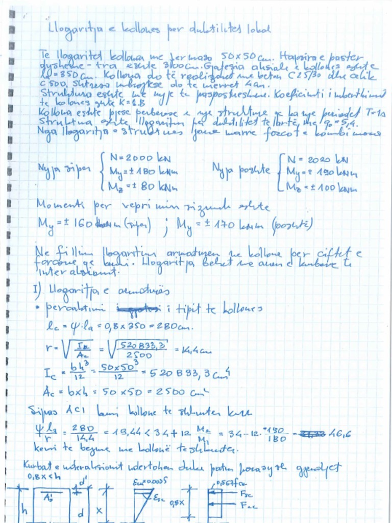 Llogaritja e Kollones Per Duktilitet Lokal | PDF