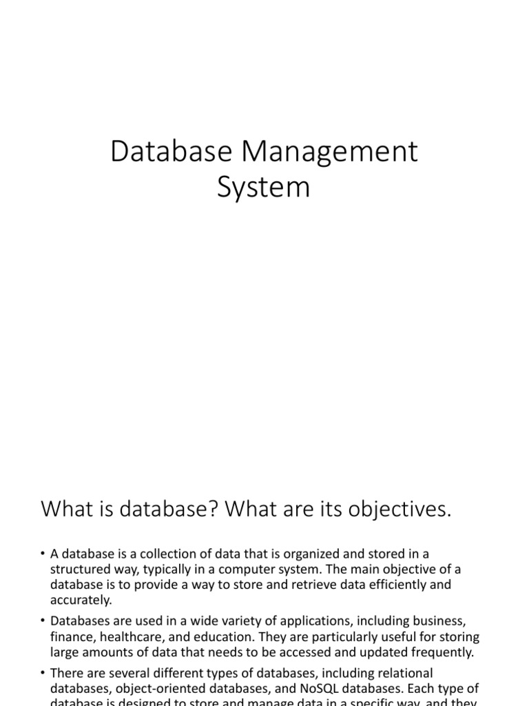 DBMS | PDF | Databases | Relational Database DBMS | PDF | Databases | Relational Database